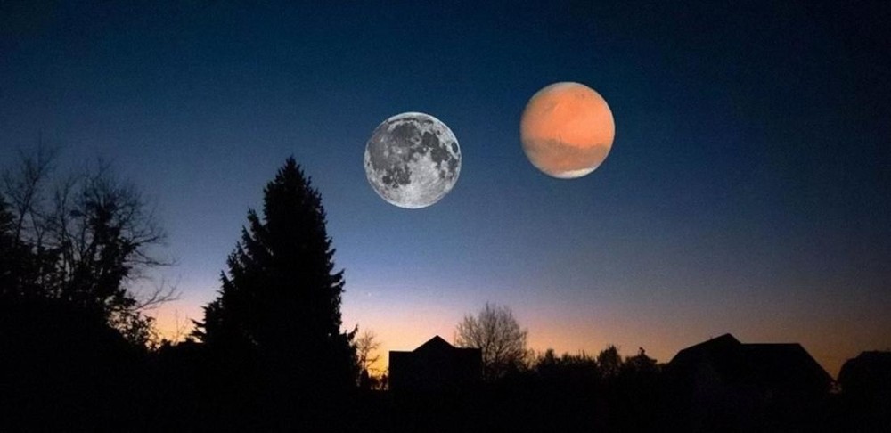 Como assistir ao encontro entre Lua e Marte que acontece hoje à noite ...