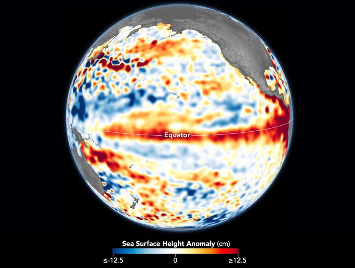 El Niño: nova imagem de satélite da Nasa mostra o aquecimento das águas ...