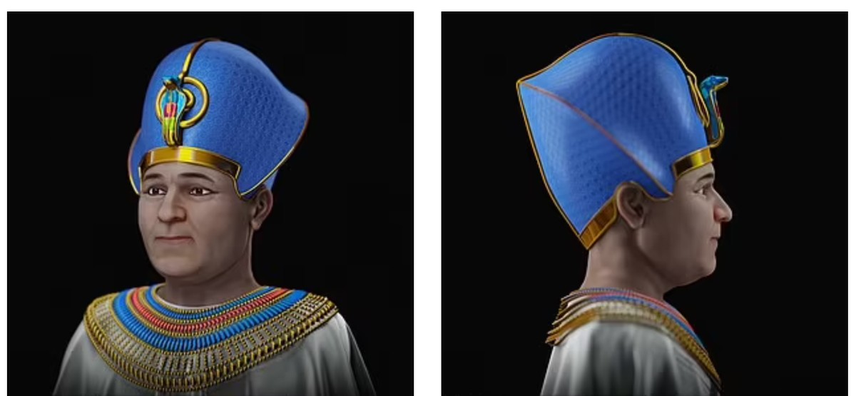 Brasileiro recria, com ajuda de tecnologia, rosto do faraó Amenhotep ...
