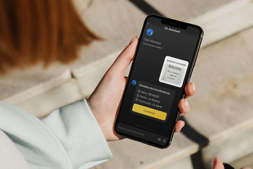 C6 lança assistente digital com IA que permite fazer Pix e pagar boleto ...
